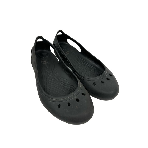 CROCS | Shoes | Crocs Womens 9 Kadee Black Slipon Ballet Flats | Poshmark
